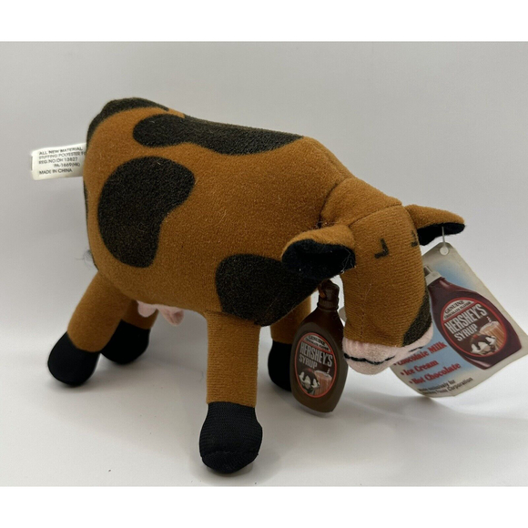hershey | Toys | Vintage Rare Hersheys Syrup Stuffed Cow Plush Nwt 6 ...